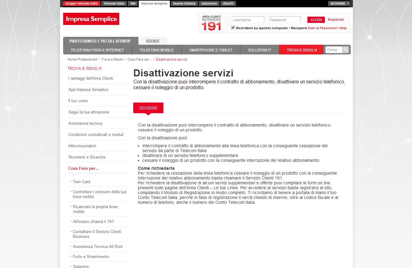 Disdetta Telecom: modulo e lettera da inviare per disdire l'abbonamento ...