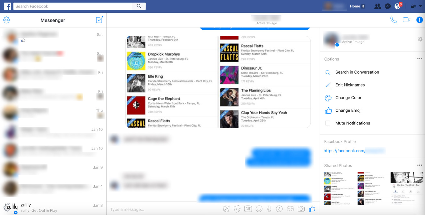 Facebook Messenger, nuova interfaccia grafica per il web - Tecnocino